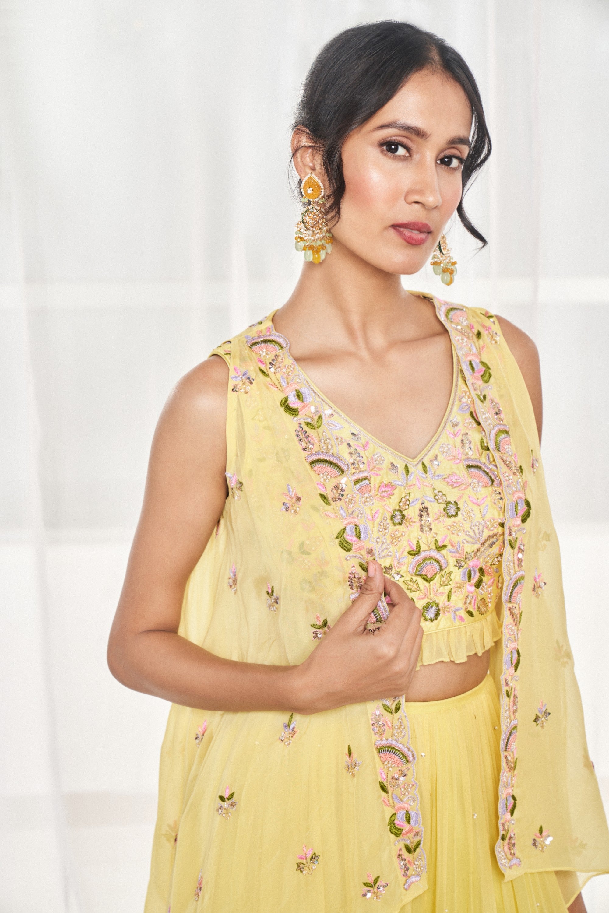 Lime Green Sharara Set | The Mahal